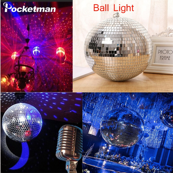 10cm/15cm/20cm Silver Mirror Ball Celebration Festival Stage Bar Beam ...