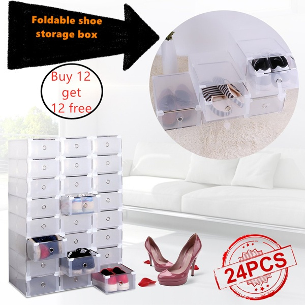 24pcs foldable thick shoe box aj basketball shoe storage box ...
