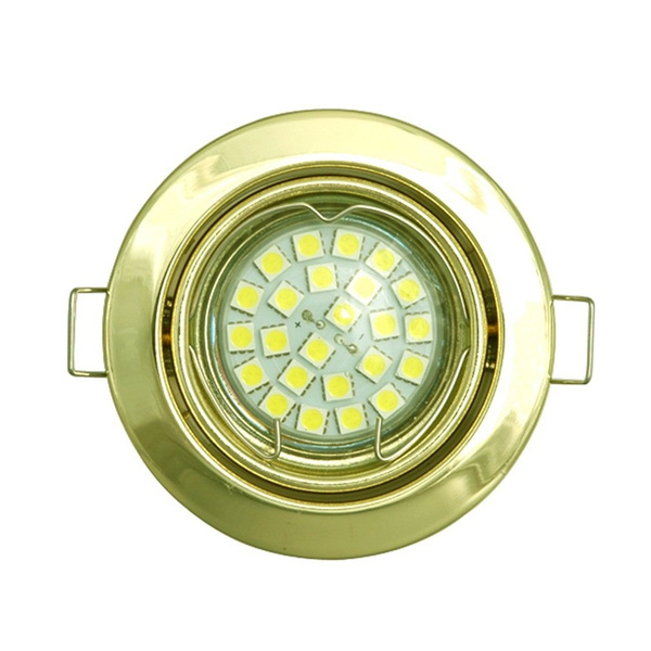 10 x 83mm GU10 Round Brass Down Light Mains Downlight Spotlight Ceiling ...