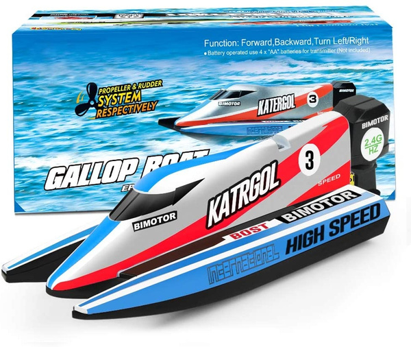 Toys RC Boat for Boys, Remote Control Boat 2.4GHz High Speed Racing ...
