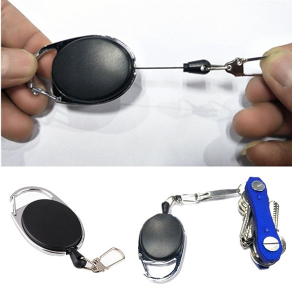 Wire Rope Camping Telescopic Burglar Chain Key Holder Keychain Outdoor ...