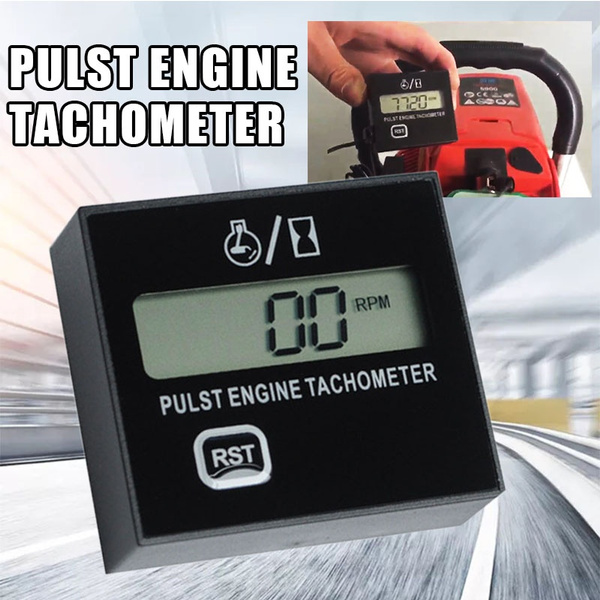 New Black Petrol Digital Motor Tachometer Chainsaw Mowers Inductive ...