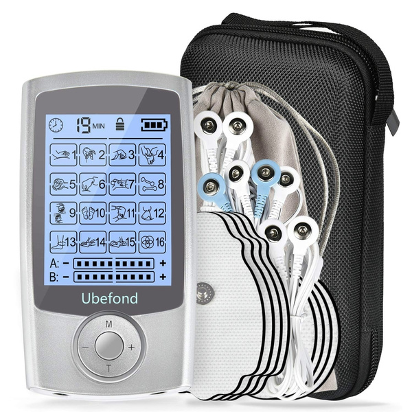 Rechargeable TENS Unit Muscle Stimulator with Travel Case, 3rd Gen 16 ...