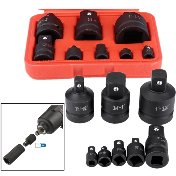 8PCS Impact Adapter and Reducer Set Drive Socket Adapter Converter ...