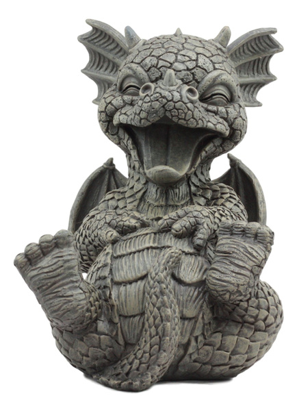 Ebros Whimsical L.O.L Soul Garden Laughing Out Loud Dragon Statue 7.75 ...