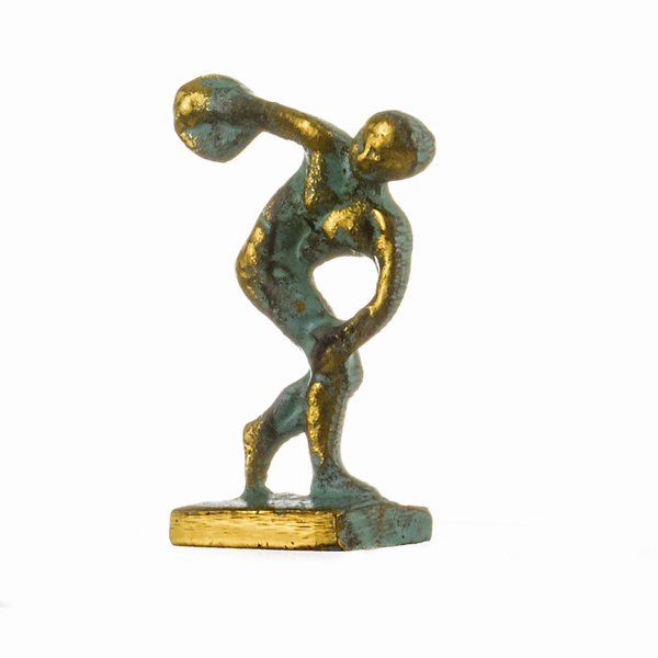 Disc Thrower Olympic Games Statue Discobolus Greek Roman Miniature 100