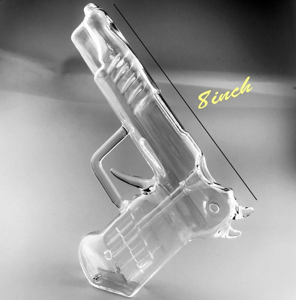 Gun Smoking Pipe Water Rig Hookah Wax Pen Thick glass Bubbler 8inch | Wish