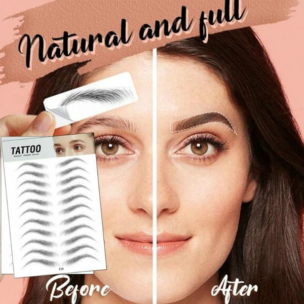 4D Hair-like Eyebrow Waterproof Water-based Brow Stickers Authentic ...