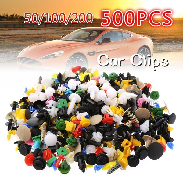 500/200/100/50pcs Universal Plastic Clips for Car Fender Bumper Door ...