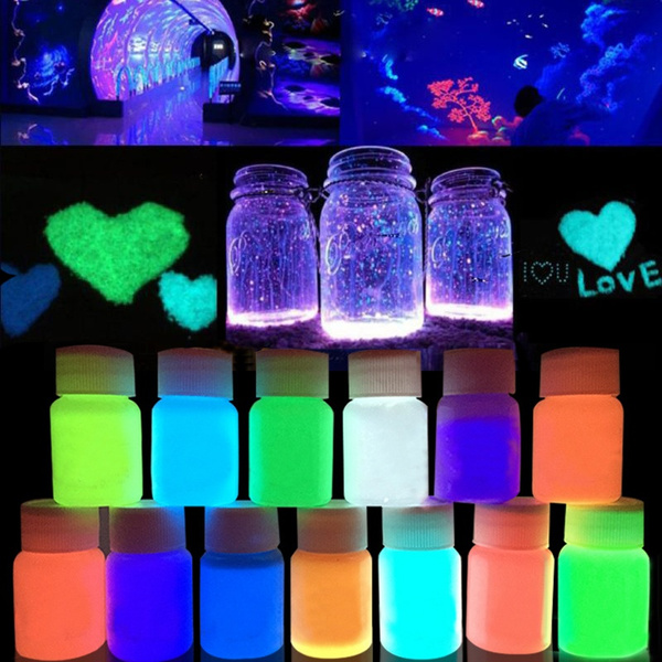 20g Each Bottle Glow Paints Glow in the Dark Paint Acrylic Bright Neon ...