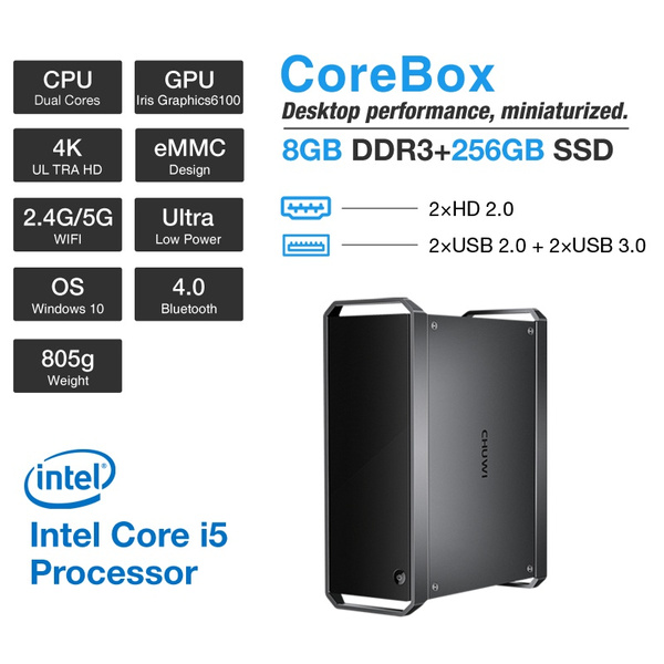 CHUWI CoreBox Intel Core i5 Processor 8GB RAM 256GB SSD Windows10 ...