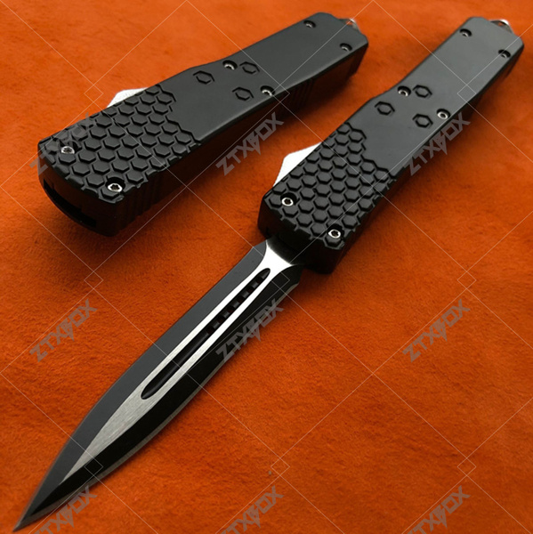 Newest Aviation Aluminum Handles OTF Double Action Spring Assisted ...