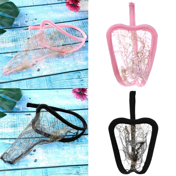 Sexy Men's Underwear Closed Sheath Panty Sheer Pouch C-String Thong | Wish