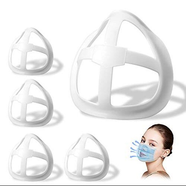 5Pcs 3D Breathable Valve Mouth Mask Support Breathing Assist Mask Inner ...