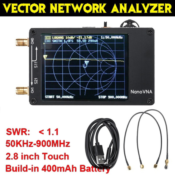 NanoVNA Vector Network Analyzer Antenna Analyzer Short Wave MF HF VHF ...