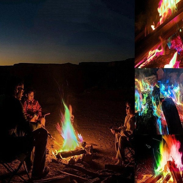 3/5/10/15/18/30/40 bags FIRE POWDER MAGIC TRICK COLOURED RAINBOW FLAMES ...