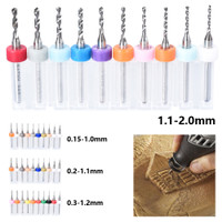 10PCS/Set Carbide CNC Engraving Circuit Board Micro PCB Drill Bits 0.15 ...