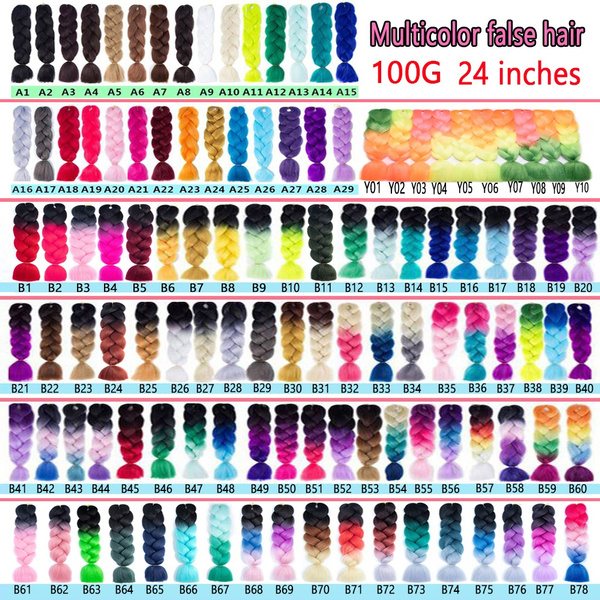 24 Inches Synthetic Hair Braids Jumbo Braid Hair False Kanekalon ...