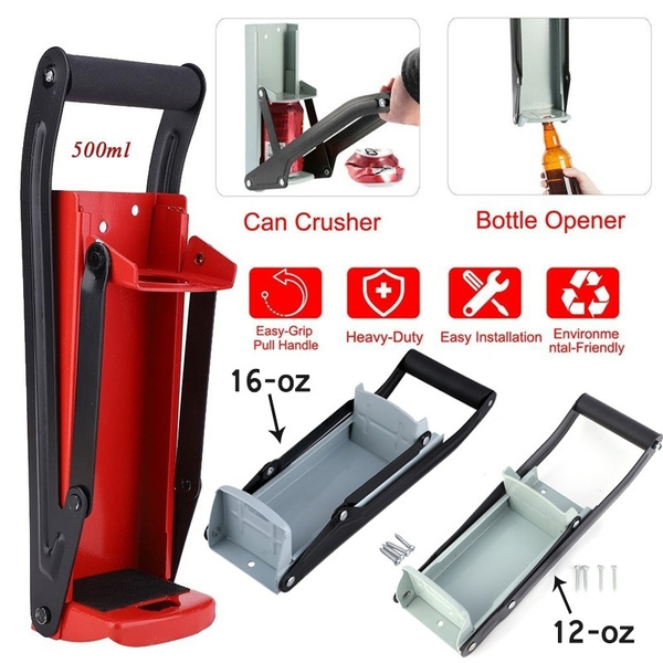 1PC 12-oz/16-oz/500ml Iron Can Crusher Heavy-Duty Industrial Hardware ...