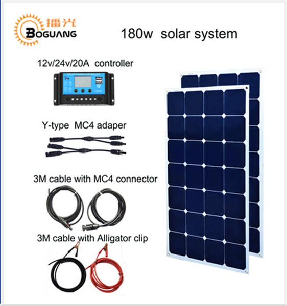 2pcs 90W solar cell Aluminum Solar Panel China 180W solar module for ...