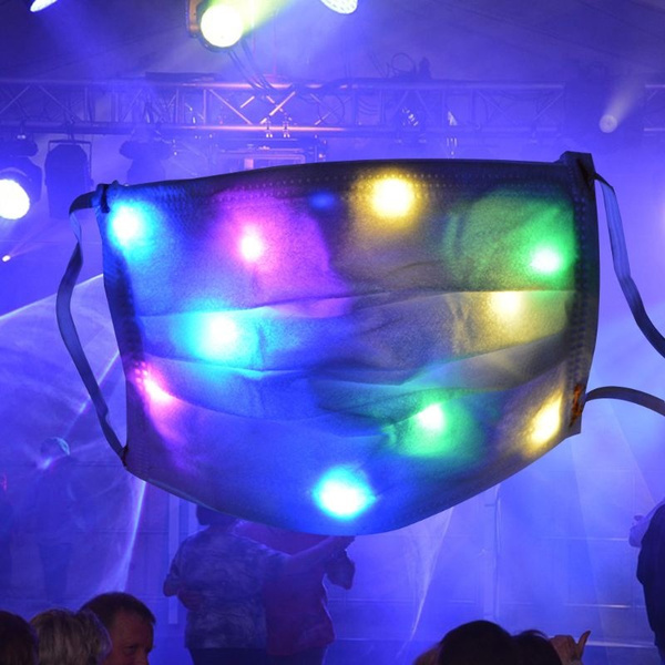 LED Rave Mask 10 Colors Luminous Light for Men Women Face Mask Music ...