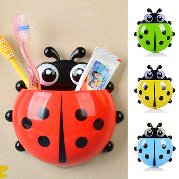 Red/ Yellow/ Blue/ Green Cute Ladybird Ladybug Bathroom Toothbrush ...