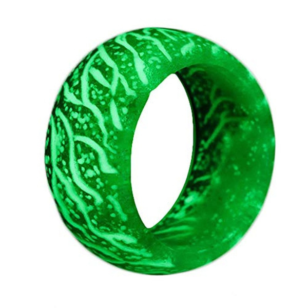 Fashion Colorful Glow Ring Resin Luminous Ring Toy Gift for Kids Men ...