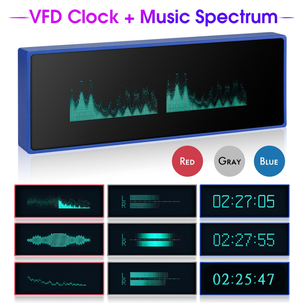 VFD Clock Music Spectrum Display Sound Level Indicator Dot Matrix Audio ...