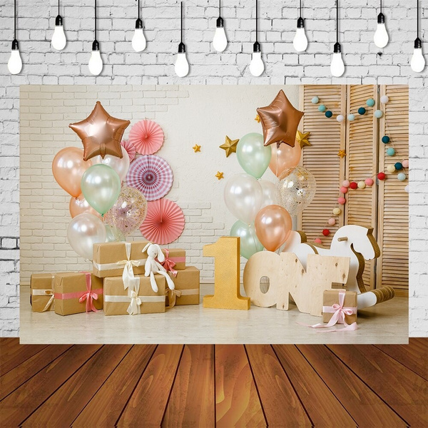 1st Birthday Backdrop For 1 Year Baby Boy Girl Photo At Home One Blue ...
