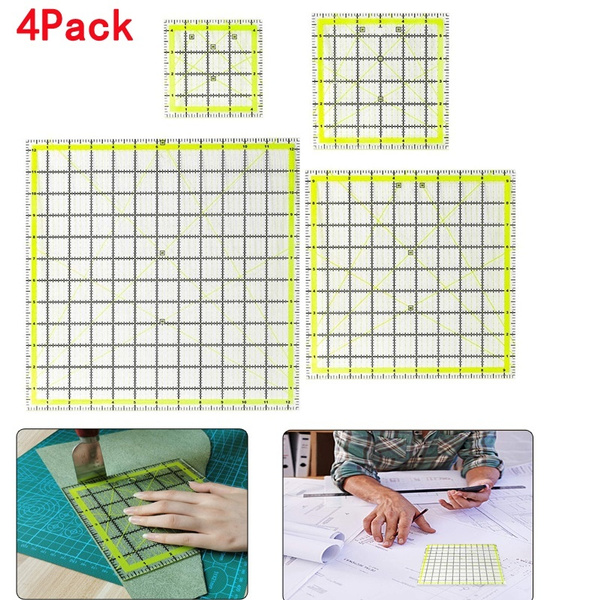 Square Quilting Rulers Fabric Cutting Ruler Acrylic Quilters Rulers ...