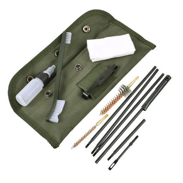 .22 22LR .223 556 Rifle Green Cleaning Kit Set Cleaning Rod Nylon Brush ...