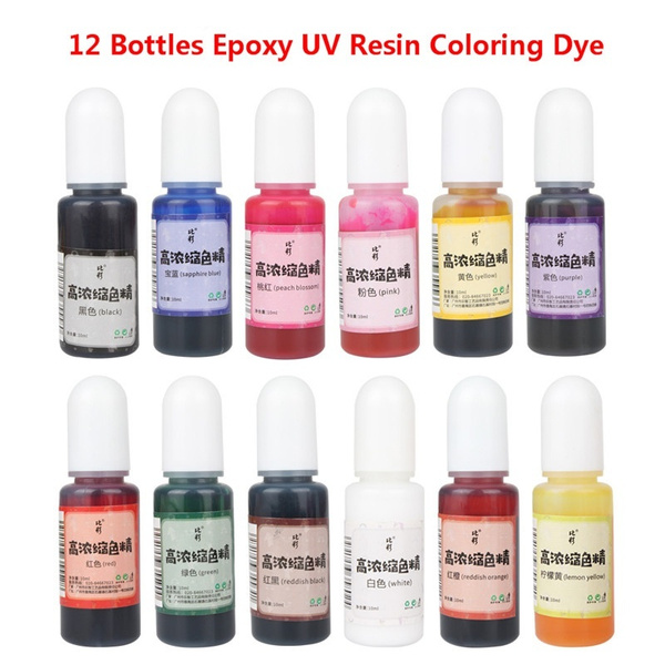 12 Bottles Epoxy UV Resin Coloring Dye Colorant Resin Pigment Art Craft ...