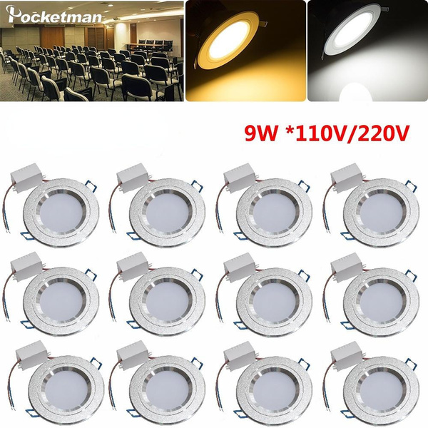 6/12PCS 9W LED Downlight Spotlight Recessed Ceiling Lights easy ...