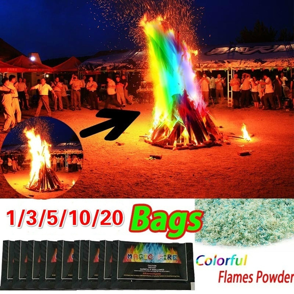 1/3/5/10/20Pcs Color Fire Magic Flame Campfire Fire Flame Stain ...