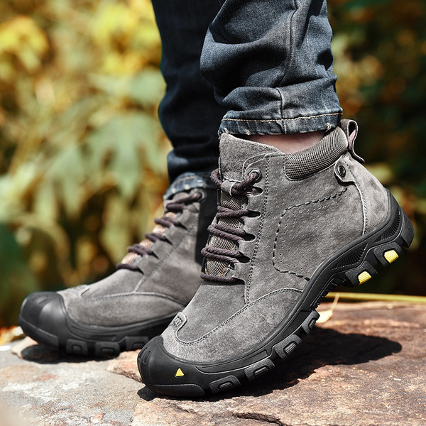 Mountaineering shoes men's waterproof and antiskid Hiking Boots Men's ...