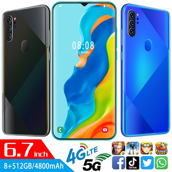 M80 Smartphone with 4G 5G Network 6.7inch 10+512GB Large Memory 10 Core Android 10.0 System with ...