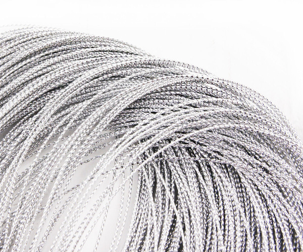 100m 328ft 109y Metallic Silver Thread Cord Twisted Braided Beading ...
