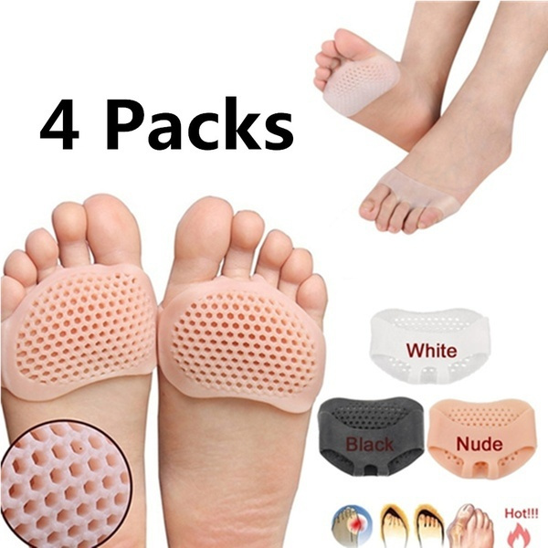 4 Pcs Silicone Gel Open-toed Toe Pads Sleeve Forefoot Cushions Toe ...