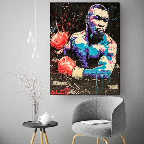 (No Frame, Rolled Up Canvas) Alec Monopoly Boxing Mike Tyson,1 Pieces ...