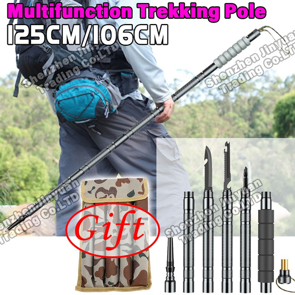 1PC 106CM/125CM Trekking Pole Multi-Function Self-Defense Stick Shape ...
