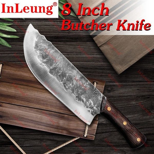 8 Inch Handmade Chef Knife Cleaver Butcher Knife Handmade Kitchen Chef ...