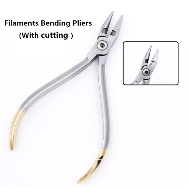 Dental Filament Bending Pliers Orthodontic Pliers Stainless Steel Gold ...