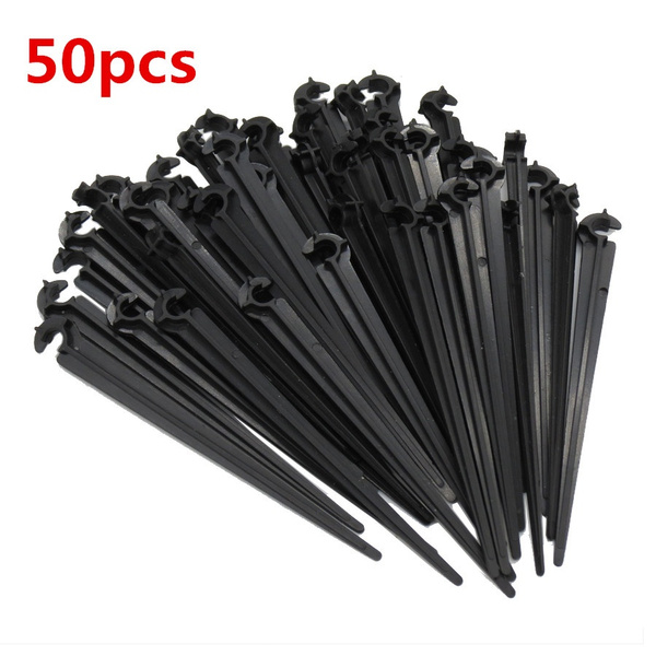 50PCS C Shape Garden 4/7mm Drip Irrigation Tube Pipe Support Bracket ...