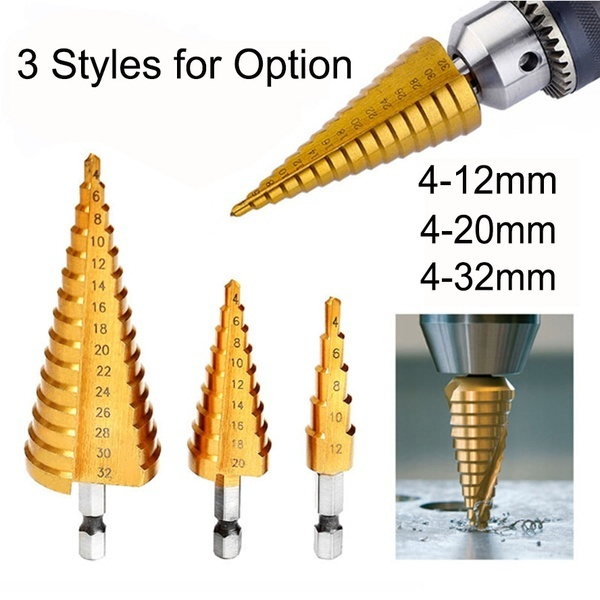 1PC Perfect Steel Step Cone Titanium Drill Bit Tool Hole Cutter Tools ...