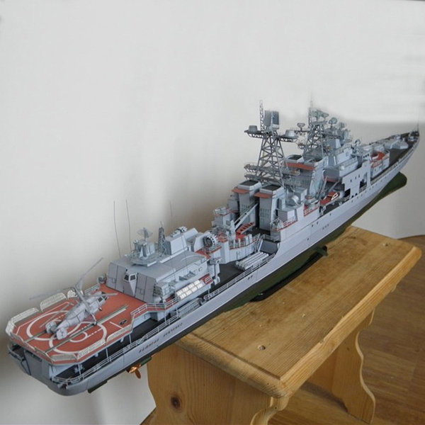 1:200 paper craft Admiral Levchenko anti-submarine ship Harlem Russian ...
