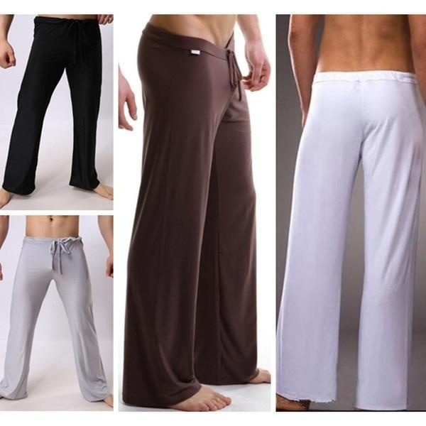 Casual Trousers Soft Comfortable Men's Sleep Bottoms Homeware Yoga ...