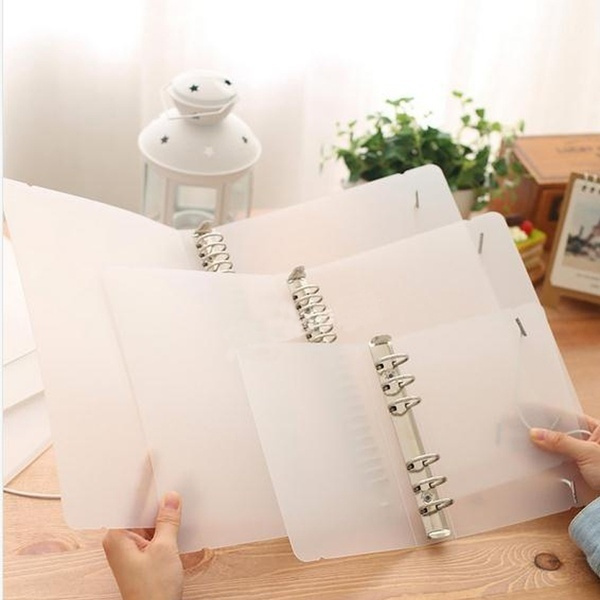 Plastic Clip File Folder Classic Transparent Simple Notebook Loose Leaf ...