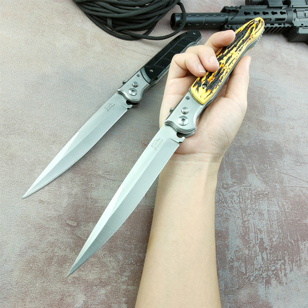 "12""""Extra Large OTF Spring Assist Open Knife Tactical Stiletto ...