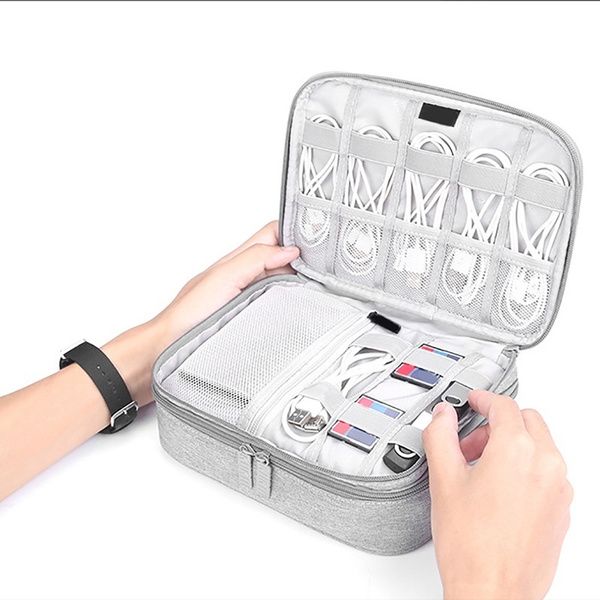 Grey/black Universal External Hard Drive Case Cable Organizer Cases ...