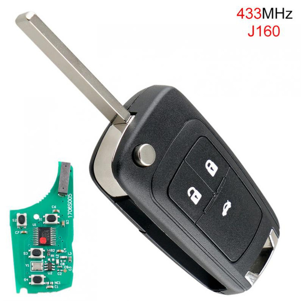 433 MHz 3 Buttons Foldable Remote Key Fob with ID46 Chip | Wish